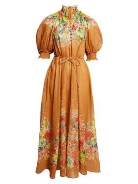 Zimmermann | Dresses | Zimmermann Alight Placed Womens Floral Ramie ...